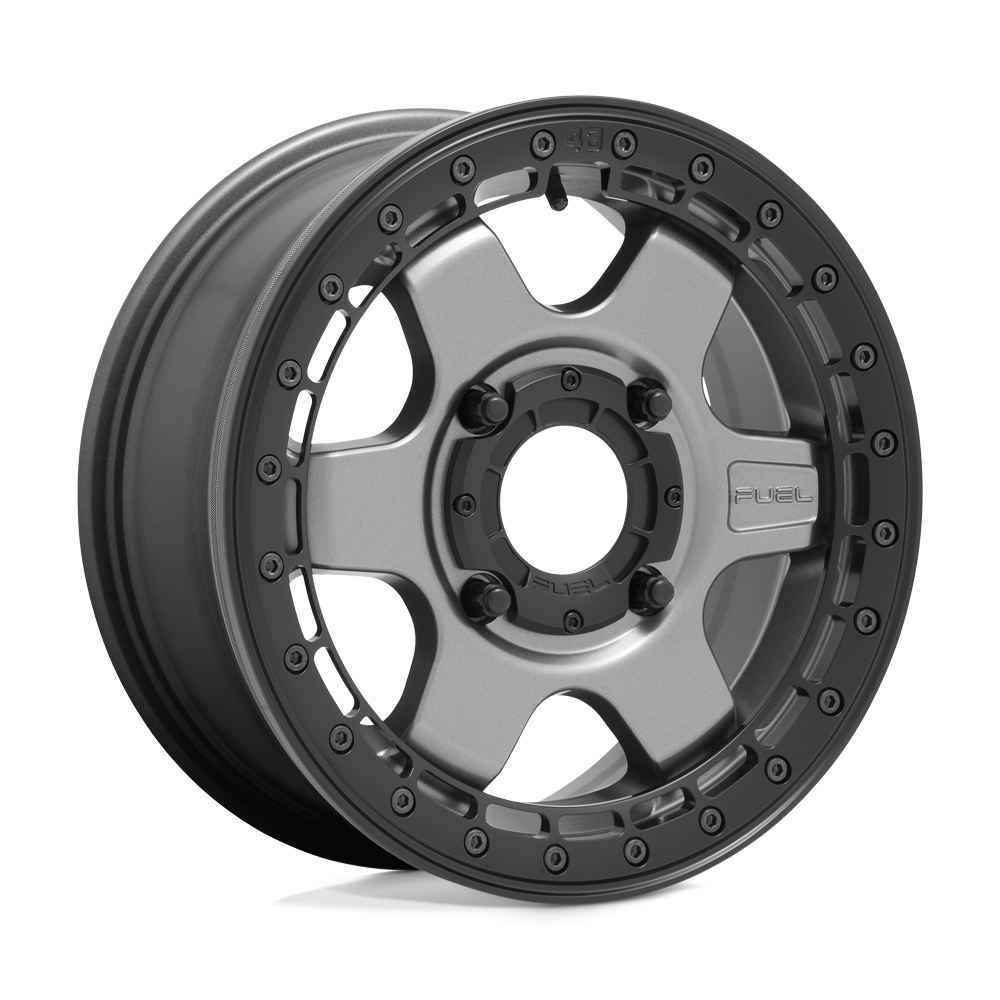 Fuel Offroad D923 BLOCK BEADLOCK Gunmetal Matte" Mag | Quattro Tires